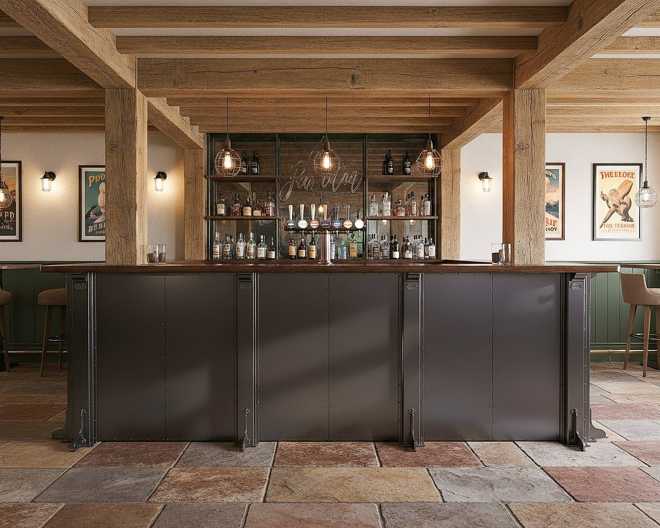 Industrial Bar Front Panels, Raw Metal Bar Front, Metal Industrial Bar ...